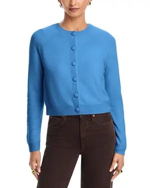 Aqua Crew Neck Cardigans For Women