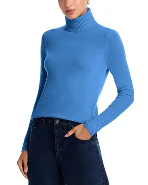 Aqua Turtleneck Sweaters For Women