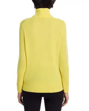 Aqua Cashmere Turtleneck Sweater - Limoncello