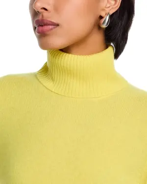 Aqua Cashmere Turtleneck Sweater - Limoncello