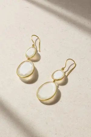 PIPPA SMALL 18-karat Moonstone Drop Earrings - Gold