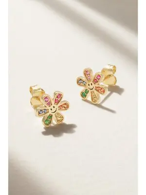 SYDNEY EVAN 14-karat Multi-stone Earrings - Gold