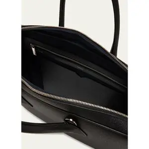 VALEXTRA Mylogo Leather Briefcase - Nero