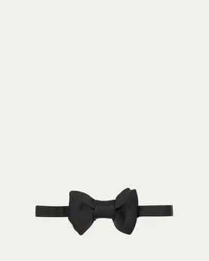 TOM FORD TOM FORD Pre-Tied Silk Grosgrain Bow Tie Lb999 Black
