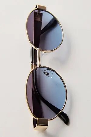 Free People Round Frame Sunglasses - New Gold