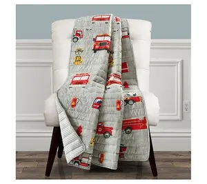 LUSH DECOR Fire Truck Throw Single 50x60 - One-color
