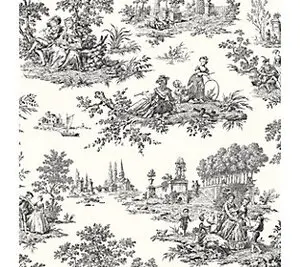 NEXTWALL Chateau Toile Peel And Stick Wallpaper - One-color