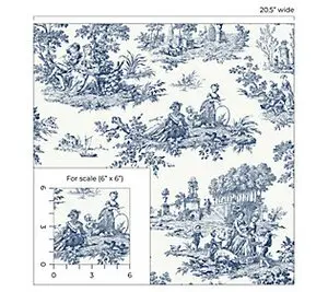 NEXTWALL Chateau Toile Peel And Stick Wallpaper