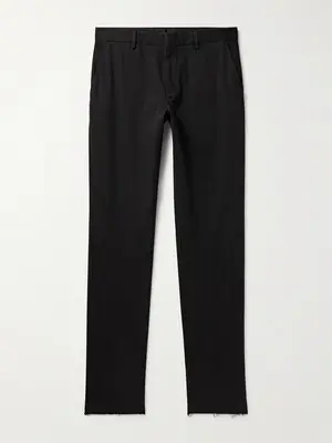 Zegna Raw Edge Hem Pants For Men