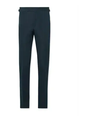 TOM FORD O'connor Tapered Cotton And Silk-blend Trousers