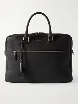 Saint Laurent Sac De Jour Full-grain Leather Briefcase - Black