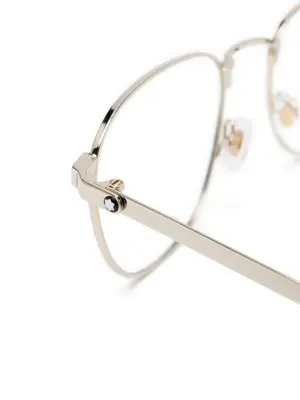 Montblanc Logo-plaque Round-frame Glasses