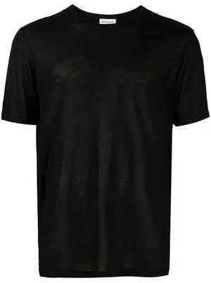 Saint Laurent Crew-neck Short-sleeve T-shirt - Black