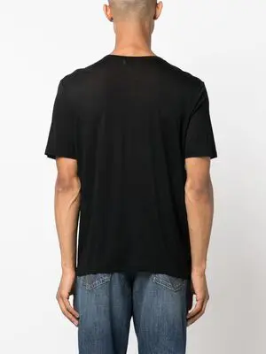 Saint Laurent Crew-neck Short-sleeve T-shirt - Black