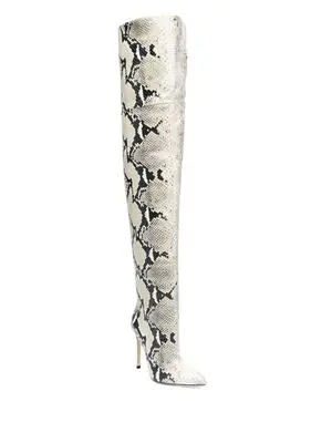 Paris Texas 90mm Snakeskin-print Leather Boots