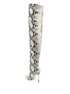 Paris Texas 90mm Snakeskin-print Leather Boots