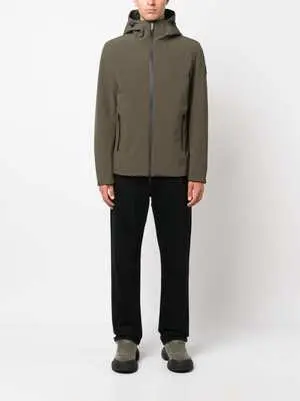 Woolrich Logo-patch Zip-up Hooded Jacket - Green