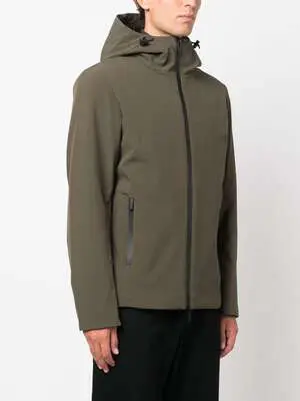 Woolrich Logo-patch Zip-up Hooded Jacket - Green