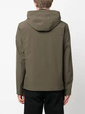 Woolrich Logo-patch Zip-up Hooded Jacket - Green