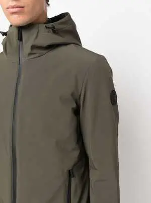 Woolrich Logo-patch Zip-up Hooded Jacket - Green