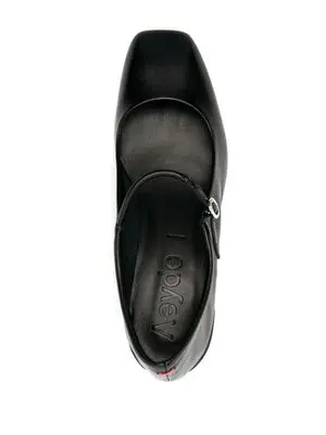 AeydĒ Aline Square-toe Leather Pumps