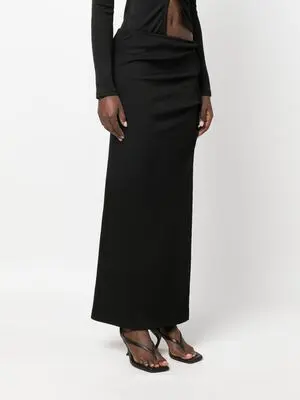 Christopher Esber Twist-detail Ribbed Skirt - Black