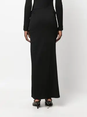 Christopher Esber Twist-detail Ribbed Skirt - Black