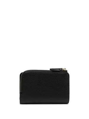 Emporio Armani Engraved-logo Leather Cardholder - Black