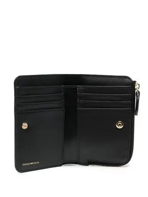 Emporio Armani Engraved-logo Leather Cardholder - Black