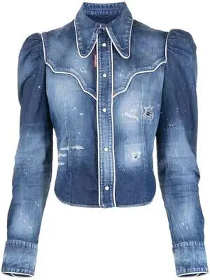 Dsquared2 Distressed Western-style Shirt