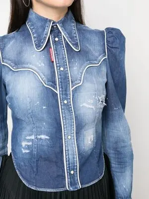 Dsquared2 Distressed Western-style Shirt