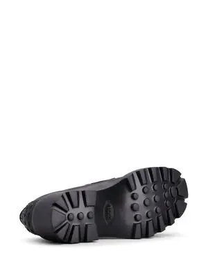 TOD'S Logo Buckle Leather Loafers