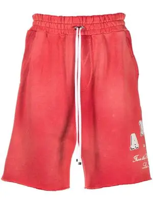 Amiri Logo-print Drawstring-waistband Cotton Shorts