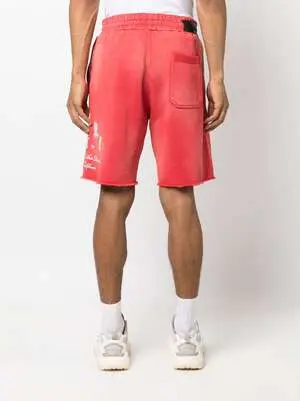 Amiri Logo-print Drawstring-waistband Cotton Shorts