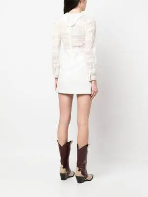 Dsquared2 Logo Lace Long Sleeve Minidress