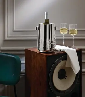 Christofle Plated Graphik Wine Cooler With Chillers