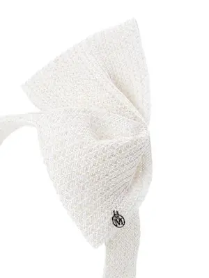 MAISON MICHEL Beth Interwoven Headband - White