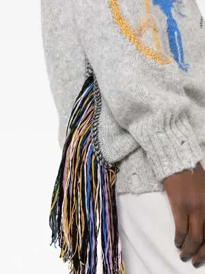 Stella McCartney Folk Graphic-embroidered Jumper - Grey