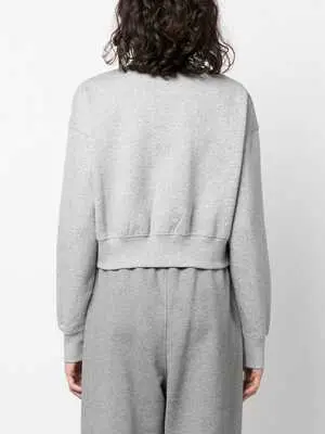 Nike Phoenix Cropped Zip-up Sweatshirt - Grey