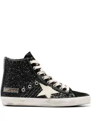 Golden Goose Round Toe Black Sneakers For Women