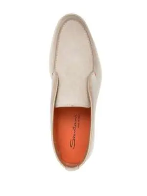 Santoni Tonal-stitching Leather Boots - Neutrals