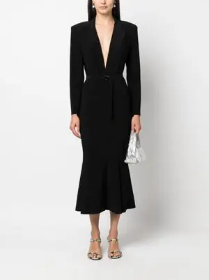 Norma Kamali Flared Blazer Midi Dress