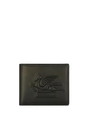 Etro Pegaso Motif-embossed Leather Wallet - Black