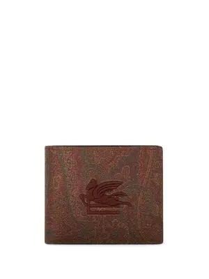 Etro Paisley-print Jacquard Wallet - Brown