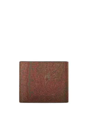 Etro Paisley-print Jacquard Wallet - Brown