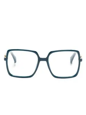 Max Mara Logo-plaque Arm Glasses - Blue