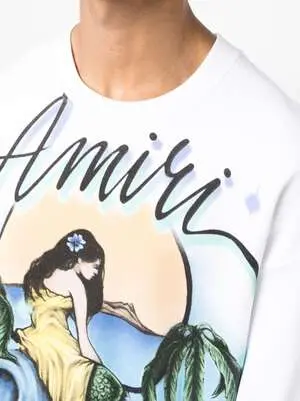 Amiri Mermaid Logo-print Crew-neck Sweatshirt