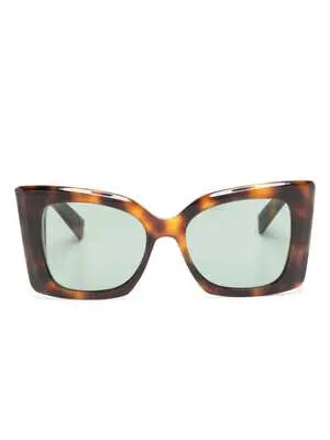 Saint Laurent Tortoiseshell Square Frame Sunglasses - Brown