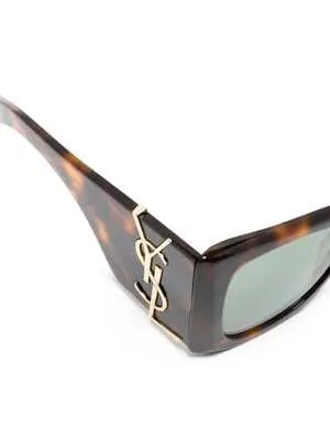 Saint Laurent Tortoiseshell Square Frame Sunglasses