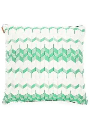 Missoni Thread Cotton Cushion - Green